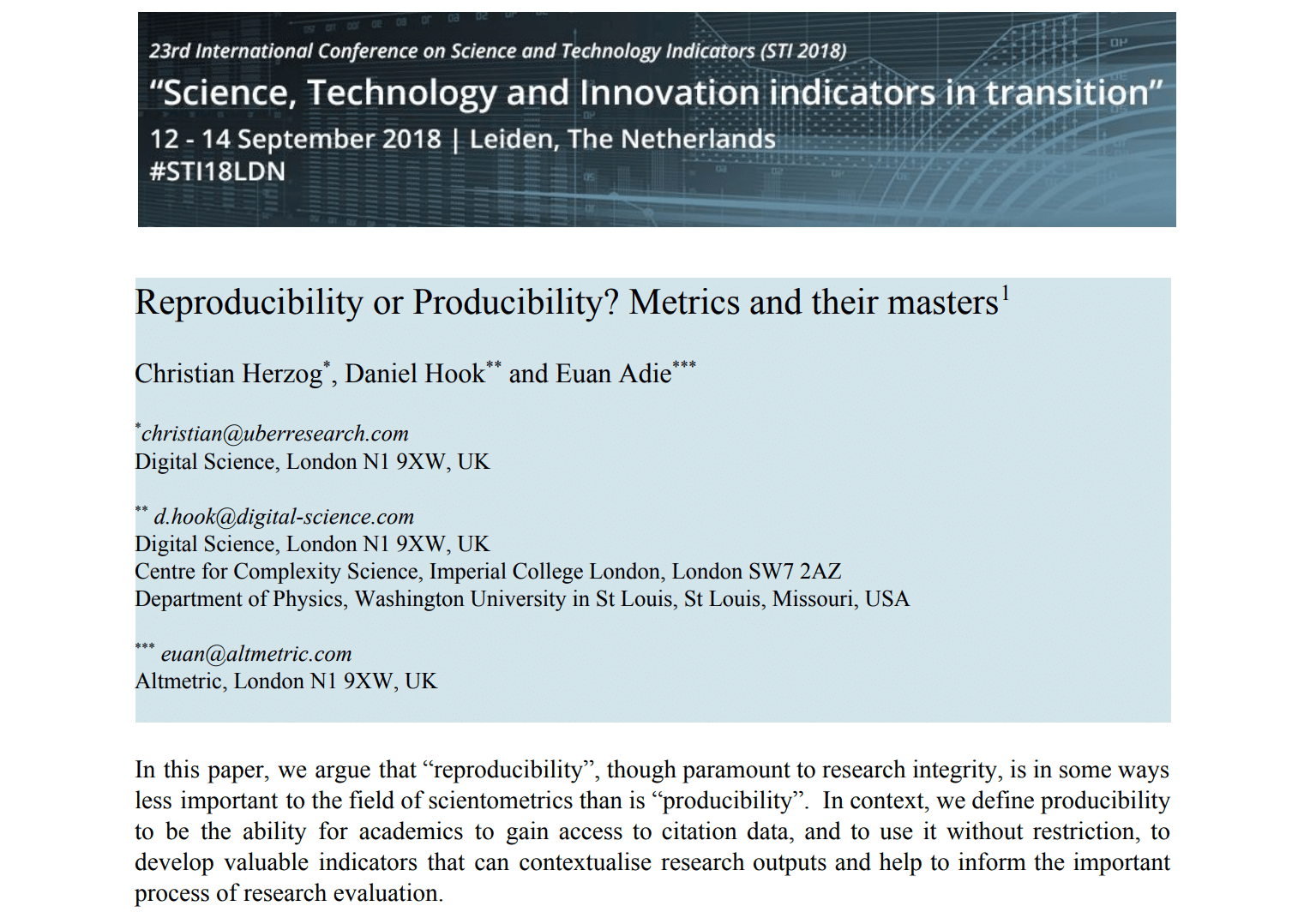 Reproducibility or Producibility | Dimensions