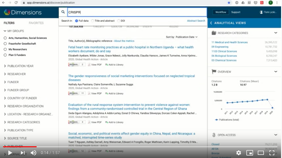 How to search in Dimensions | Dimensions