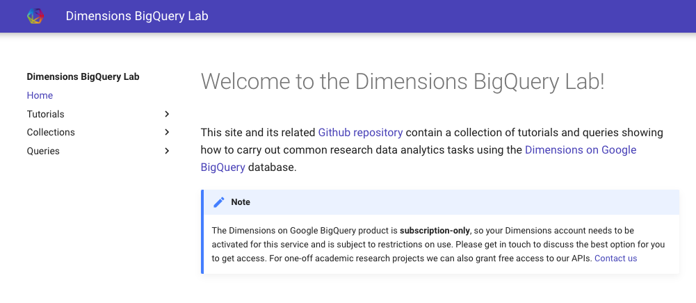 Get ready-made queries with our BigQuery Lab | Dimensions